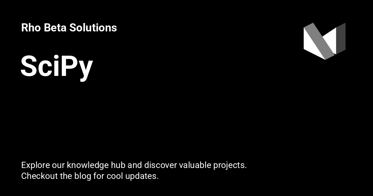 SciPy - Rho Beta Solutions